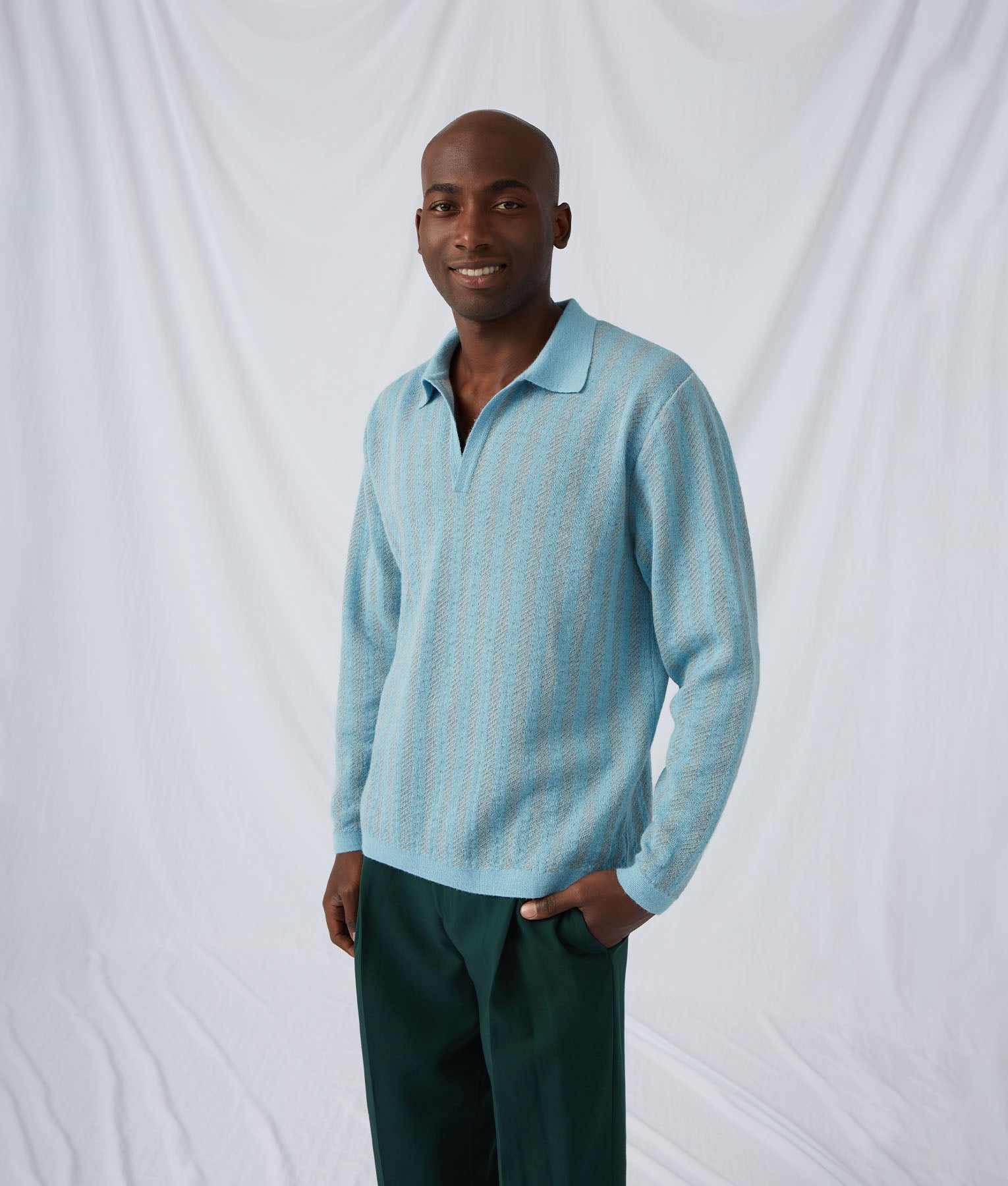 Chompa Flowing Ribs Polo Neck